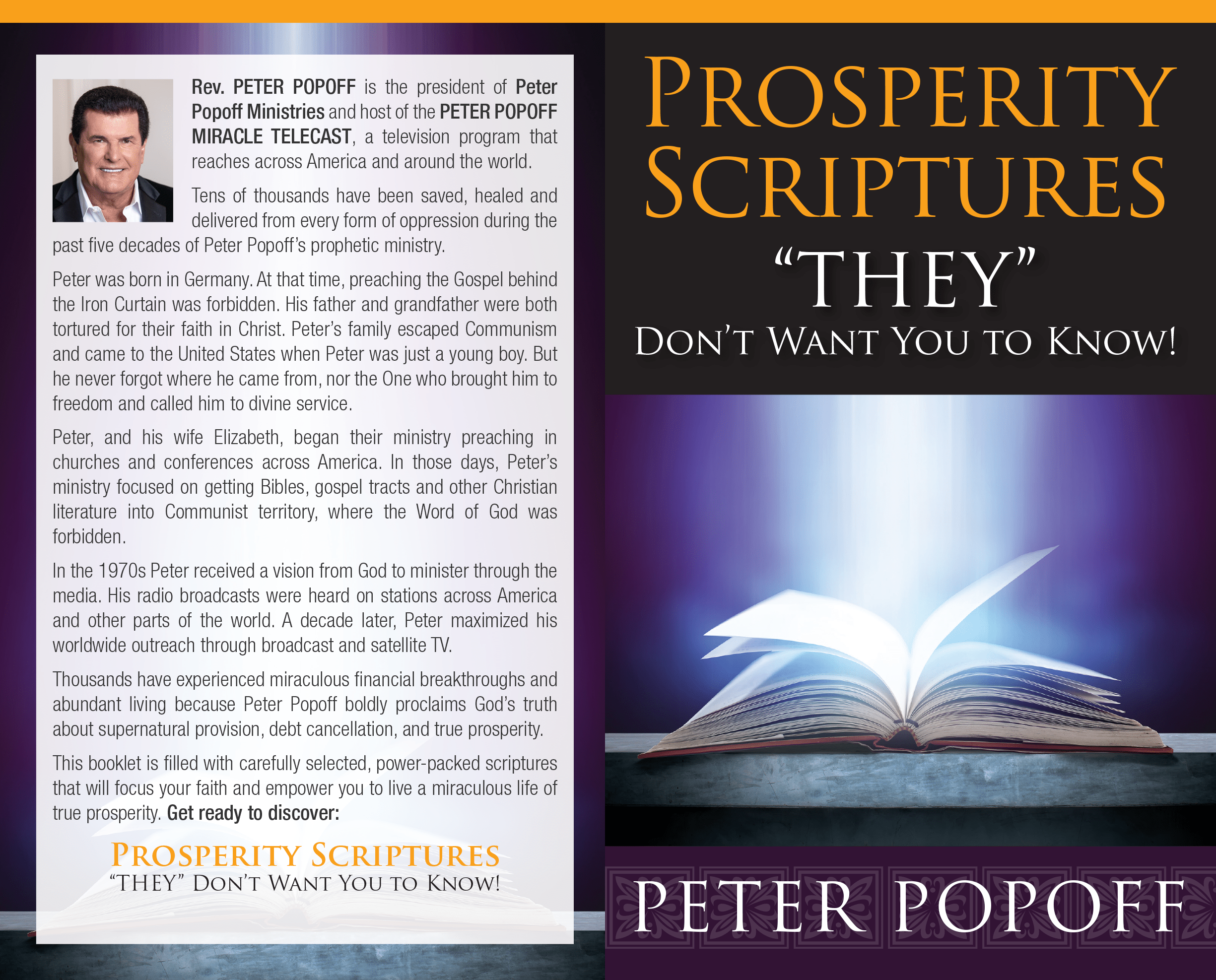 Prosperity Scriptures Book – Peter Popoff Ministries